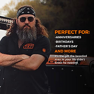 Beard Straightener Brush for Men by Wild Willies - 2-in-1 Ionic Styling Brush, 3 Temperature Settings for Beard & Hair - Anti-Scalding & Ionic Technology Eliminates Frizz - Beard Straightening Comb