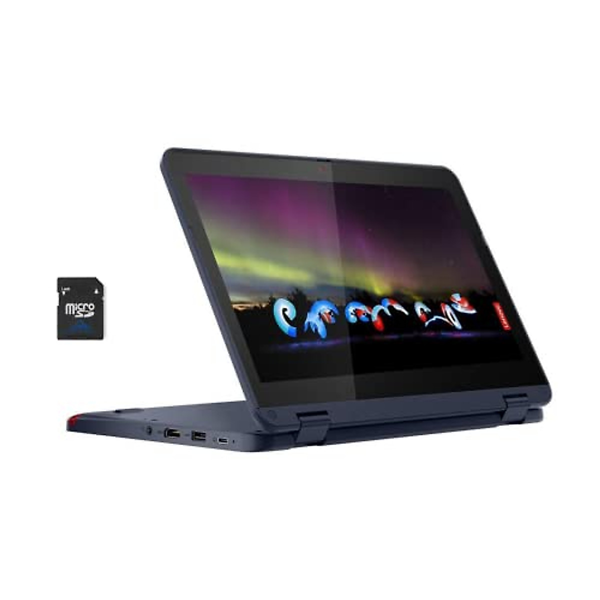 2022 Lenovo 500w Gen 3 11.6" Touchscreen Rugged 2 in 1 HD Notebook, Intel Celeron N5100 Quad-core, 4 GB RAM, 64 GB Flash Memory, Intel UHD Graphics, Abyss Blue, Windows 10 Pro, 128GB microSD