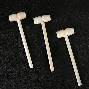 DOMG 50 Pieces Mini Wooden Hammers for Chocolate Breakable Heart Bulk