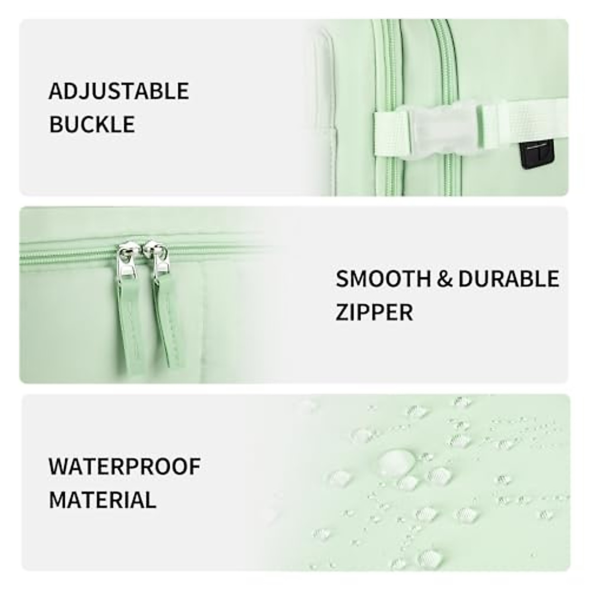 PARAPOGEE Women Travel Backpack, 25L Waterproof Laptop Daypack for Traveling Camping, Small Carry On Flight Approved Backpacks (Green)