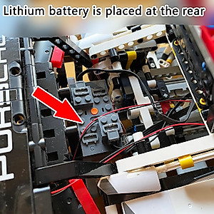 for Lego Technic Porsche 911 RSR 42096 Super Motor and Remote Control and Lighting Upgrade Kit, Compatible with Lego 42096(Model not Included)