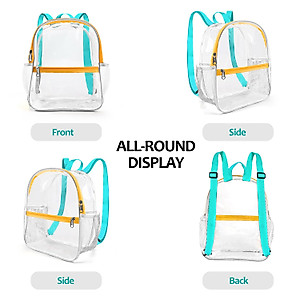 emissary Clear Backpack Stadium Approved, Heavy Duty Clear Backpacks For School, Clear Bookbag For School, See Through Backpack, Clear Plastic Backpack, Clear Concert Backpack, Transparent Backpack