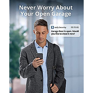 eufy Security Garage-Control Cam Plus with Sensor, Smart Garage Control, 2-Door Control, Detects Open/Close Status, 2K HD, No Monthly Fee, AI Human Detection, 2.4GHz Wi-Fi Only