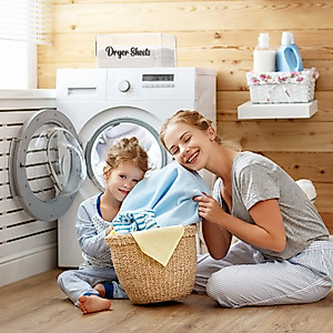 VOTLEVT Dryer Sheet Holder, Clear Dryer Sheet Container, Dryer Sheet Dispenser Box for Laundry Room, Plastic Rectangular Tissue Box Holder Organization