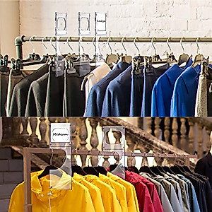 Closet Dividers Plastic Closet Dividers for Hanging Clothes Transparent Rectangle Clothing Rack Size Dividers, Organize Clothes (10 Pack)