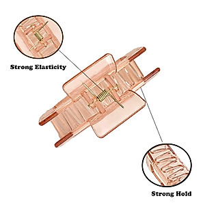 2024 Acrylic Black Claw Clips for Women - Wonderful Gift, Strong Hold for Thick & Thin Hair, Cute Colors