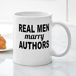 CafePress Real Men Marry Authors Mugs Ceramic Coffee Mug, Tea Cup 11 oz