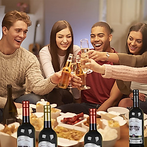 Wine Sealer for Wine Bottles - 60 pcs Wine Bottle Resealer Kit for Cruise with PVC Heat Shrink Capsules, Cork Stopper with Plastic Top for Home Use