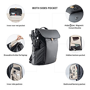 PGYTECH OneGo 18L Camera and Drone Backpack for Men and Women, 16" Laptop Backpack for Street City Urban Photographer