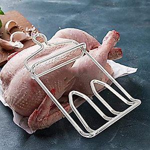 Happyyami Chicken Hanger for Slaughter Stainless Steel Poultry Hook Meat Hanging Hooks for Pork Poultry Duck Meat Processing Equipment