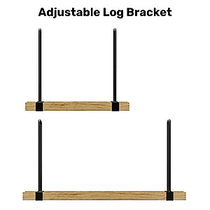 DOEWORKS Heavy Duty Firewood Racks Adjustable Length Log Bracket Rack Holder