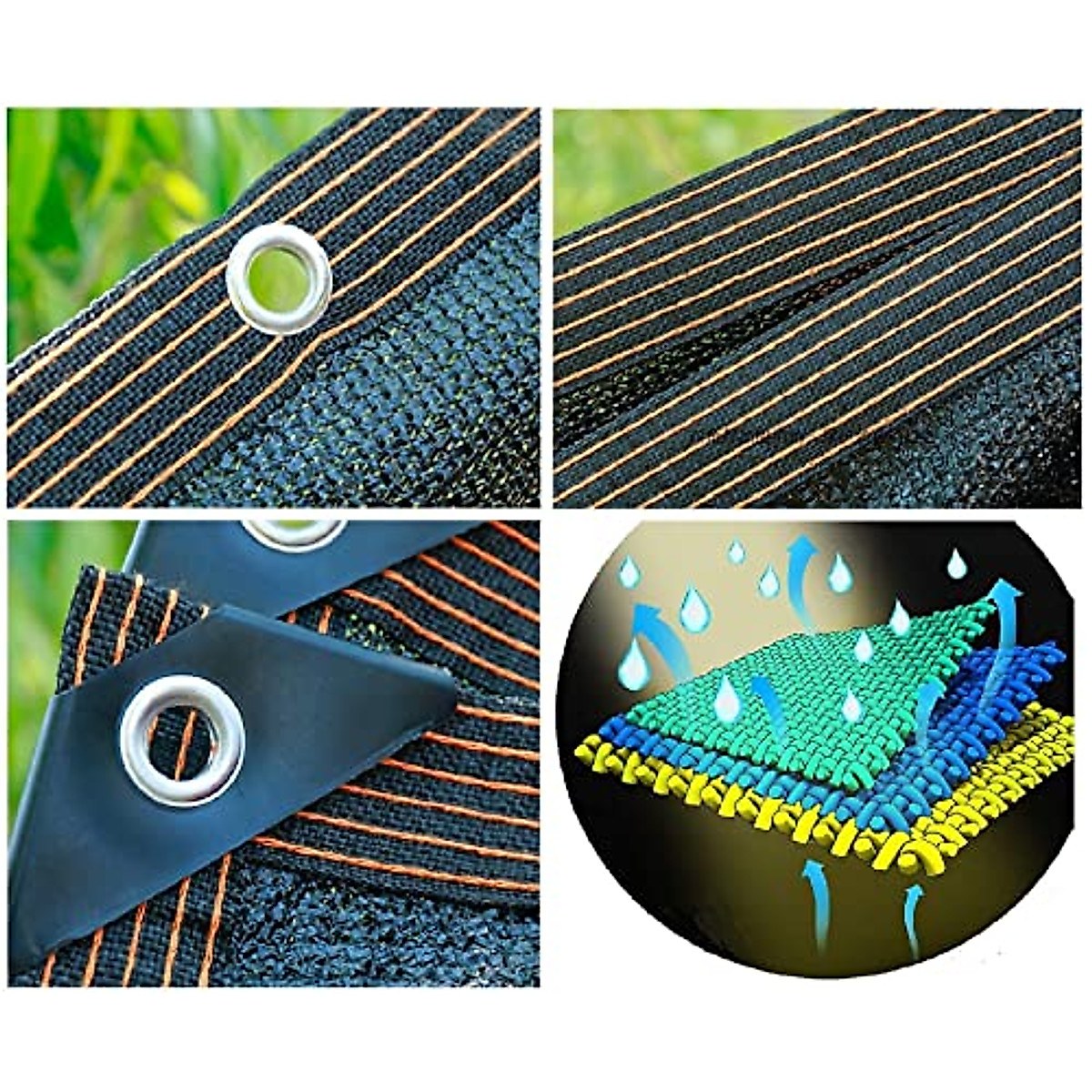 Abrotain Black Shade Cloth 10'x10' Sun Shade Sail Shade Cover Sunblock for Canopy Patio Awning Carport Garden Backyard