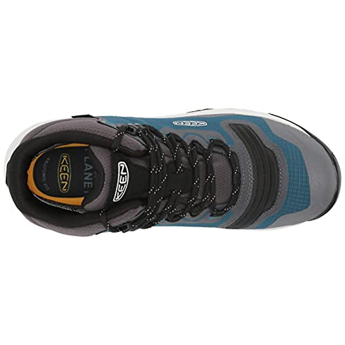 KEEN Women's Tempo Flex Mid Height Lightweight Waterproof Hiking Boot, Blue Coral/Star White, 9