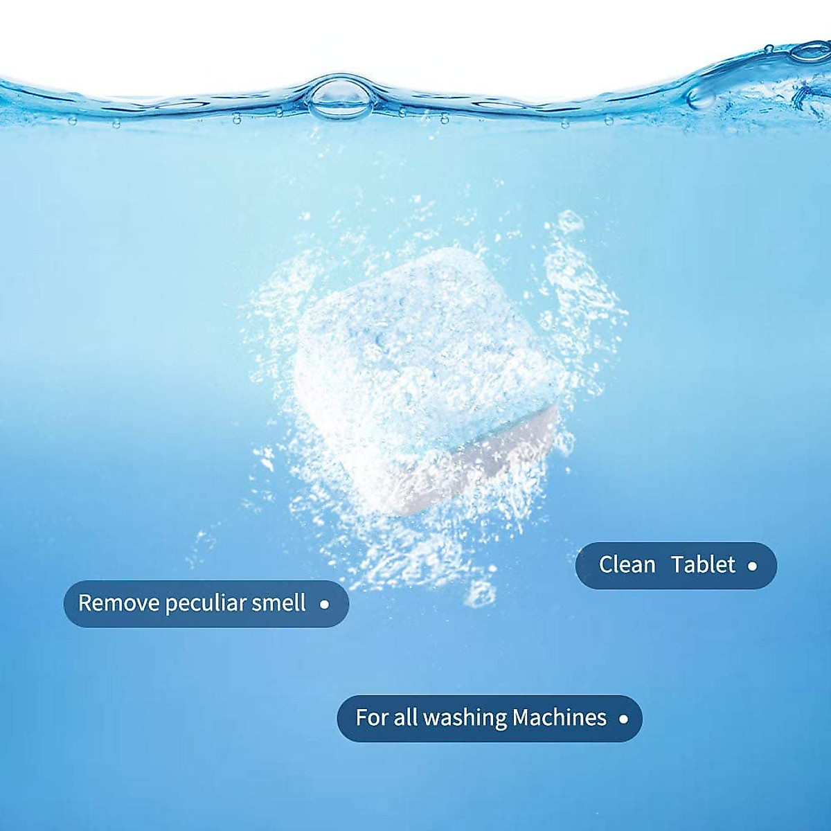 NATRUTH Washing Machine Cleaner Descaler 30 Pack Deep Cleaning Washer Cleaner Tablets For HE Front Loader & Top Load Washer