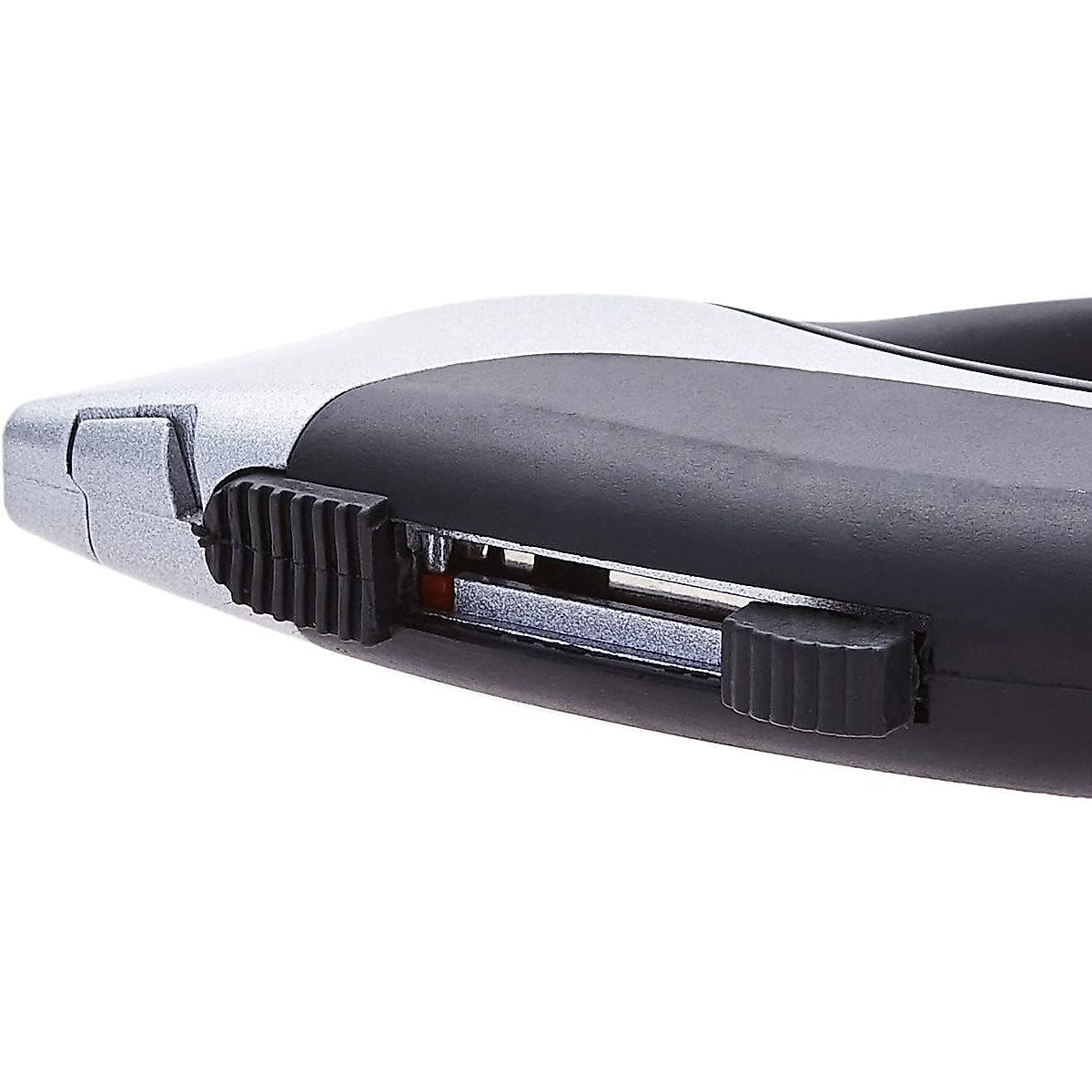 Veltec Heavy Duty Retractable Utility Knife, Box Cutter, Carpet Cutter with 3-Position Locking, Ergonomic Non-Slip Grip, 5 Reversible Replacements Blades SK5 (Black)