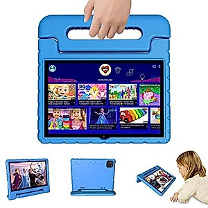 VNEIMQN Kids Tablet, 10 Inch Tablet for Kids Android 12 Go WiFi 32GB 12 Hours Battery Toddler Tablet, Parental Control Pre-Installed, 2-Year Guarantee, 1280 * 800 HD, Dual Camera with case Included