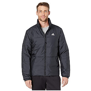 adidas Men's BSC 3-Stripes Insulated Outdoor Jacket, Black/Black, XX-Large