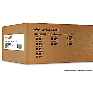 Silver Ticket Products STR Series 6 Piece Home Theater Fixed Frame 4K / 8K Ultra HD, HDTV, HDR & Active 3D Movie Projection Screen, 16:9 Format, 120" Diagonal, White Material STR-169120