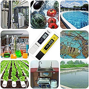 KETOTEK Digital Water TDS Meter PH Meter, PPM Tester has TDS-EC-Temp (3-in-1) and ±2% Accuracy, PH Tester with 0-14.00PH and 0.01 Accuracy, TDS PH Meters for Aquariums Water, Hydroponics, RO System