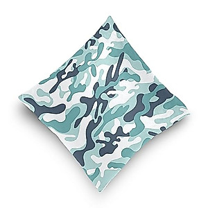 ZOEO Camo Camouflage Square Throw Pillow Covers Couch Decorative Pillow Cases Outdoor Sofa Cushion Cover Modern Decor for Bed Living Room 18" x 18"