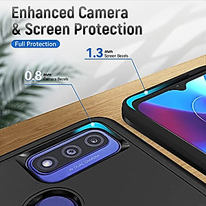 for Moto G Pure Case,Moto G Play 2023 Case,Moto G Power 2022 Case,with Screen Protector,[Military Grade Drop Tested] Heavy-Duty Tough Rugged Shockproof Protective Case for Motorola G Pure (Black)