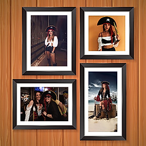 M&G House Halloween Adult and Kid's Party Pirate Hats Caribbean Pirate Hat Cap - 2 Pieces Black