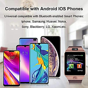 Padgene DZ09 Bluetooth Smartwatch,Touchscreen Wrist Smart Phone Watch Sports Fitness Tracker with SIM SD Card Slot Camera Pedometer Compatible with iOS Android for Kids Men Women