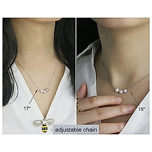 Sereney 30th birthday gifts for her sterling silver pearl necklace as 30 year old birthday gifts for women with three pearl beads on birthday gifts for turning 30 for daughter or friends