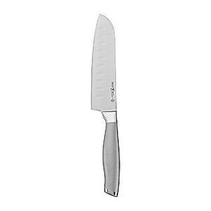 HENCKELS Modernist Razor-Sharp Hollow Edge Santoku Knife 5 inch, German Engineered Informed by 100+ Years of Mastery, Gray