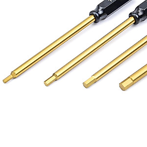 RC Hex Drill Bit 1.5mm 2.0mm 2.5mm 3.0mm Hex Screwdriver Tip RC Hobby Tools Kit for RC Helicopter Model(4PCS)