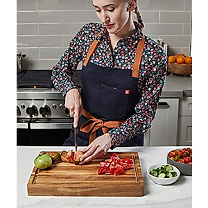 Sonder Los Angeles, Thick Sustainable Acacia Wood Cutting Board for Kitchen with Juice Groove, Sorting Compartment, Charcuterie 16x12x1.5 in (Gift Box Included)