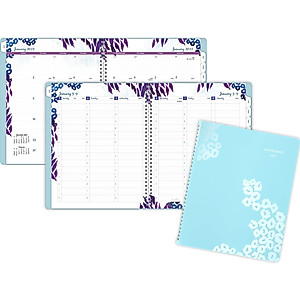 2022 Weekly & Monthly Appointment Book & Planner by AT-A-GLANCE, 8-1/2" x 11", Large, Wild Washes Teal (523-905)
