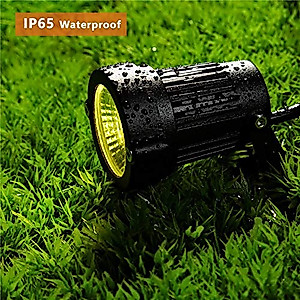 Z LED Landscape Lights,5W Outdoor Pathway Garden Yard Spotlight,IP65 Waterproof Garden Floodlight,Outdoor Spotlight with Stake,UL Cord 5-ft with Plug 3500K Warm White(Pack of 4)