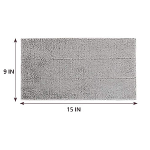 Heavy Duty Microfiber Floor Mop - Reusable Mop Head Kit, 6 Pack, 15 inch, Gray