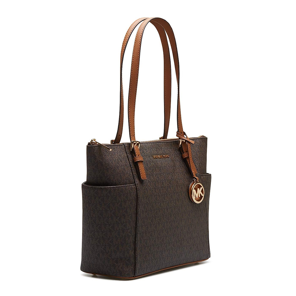 MICHAEL Michael Kors Jet Set Item East/West Top Zip Tote (Brown/Acorn)
