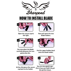 Professional Wood Barber Edge Razor-Salon Quality Cut Throat Shavette Straight Razor, Premium Stainless Steel Quality Single Blade Straight Edge - Moustache & Beard Shaper Men's Manual Shaver Safety