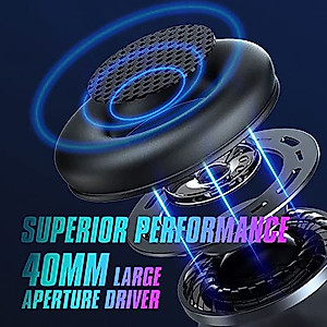 MIDOLA Gaming Wired AUX 3.5mm Cat Ear Headphone Over Ear LED Light Fit Adult & Kids Girl Boy Foldable Stereo Headset Earmuffs with Mic for PC PS4 Game Cellphone Laptop Pad Deep Blue