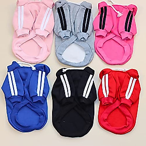 Izefia Dog Hoodie Dog Hoodies Clothes Apparel Fleece Dog Sweater Winter Sweatshirt Warm Cotton Loop Basic Dog Hoodie for Small Dog Puppy Cat Magenta XXL