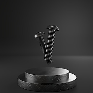 Cicidorai M6-1.0 x 25mm Button Head Socket Cap Bolts Screws, 10.9 Grade Alloy Steel, Black Oxide Finish, Machine Thread, Allen Socket Drive, Quantity 25