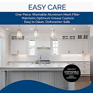 Broan-NuTone Elite 27.6-inch Custom Power Pack Range Hood Insert with 2-Speed Exhaust Fan and Light, MAX 300 CFM, Brushed Grey