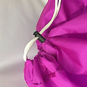 NY Tarp Company 30" x 40" Purple Nylon Drawstring Laundry Bag with Spring Lock Closure