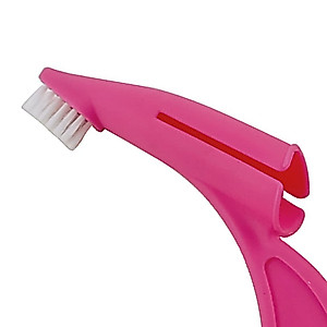 Dog Toothbrush, Tooth Brushing Kit for Dog Teeth Cleaning - Dental Care for Puppies, Cats & Small Pets, Nylon Remove Ergonomic Dog Finger Toothbrush (Red)