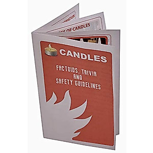 4 Pack Unscented Club Candles 9'' x 1½'' with 7/8'' Base Fits Standard Candle Holder Including The Booklet ''Candle Factoids Trivia & Safety Guidelines'' Made in The USA (White)