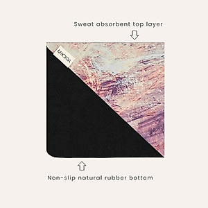 MIKKOA Travel Yoga Mat 1.5mm | Foldable Yoga Mat | Lightweight Yoga Mat | Use for Travel, Backpacking, Yoga Retreat, Outdoors, Gym, Pilates, Exercise Mat | Machine Washable | Eco Friendly Yoga Mat