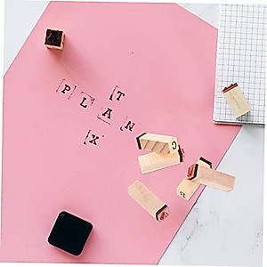 Toyvian 1 Set Diary Wooden Stamp Scrapbook Stamp Hand Account Stamp Decorative Wooden Rubber Stamp Letter Stamp Set Alphabet Stamps for Nativity Set for DIY Craft Stamp