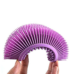 INGVY Dry Brushing Body Brush Soft Silicone Body Brush Bath exfoliating Skin Suitable for Bath Shampoo Facial Massage Brush Supplies Direct Sale (Size : Pink)