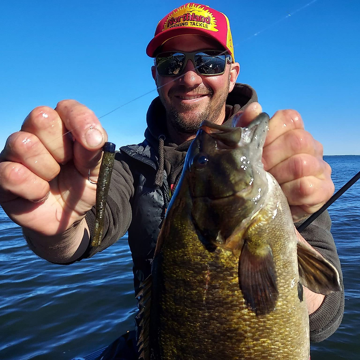 Northland Fishing Tackle Elite Series Nedster Jig for Smallmouth, Largemouth, & Spotted Bass Jig, Rusty Craw, 1/4 Oz 1/0 Hook, 3/Card