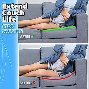 HomeProtect Couch Cushion Support for Sagging Cushions : Under Couch Cushion Replacement - Couch Saver for Sagging Furniture 66”x17”Extra Thick ABS Board
