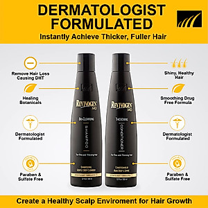 Revivogen MD Bio-Cleansing Shampoo and Conditioner for Thinning Hair, DHT Blocker Shampoo, Hair Loss Shampoo, Shampoo Thinning Hair, Conditioner for Thinning Hair, Hair Loss Conditioner 12oz