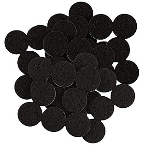 softtouch 1" Round Heavy Duty Self Stick Felt Furniture Pads to Protect Hardwood Floors from Scratches, 1 Inch, Black, 48 Count